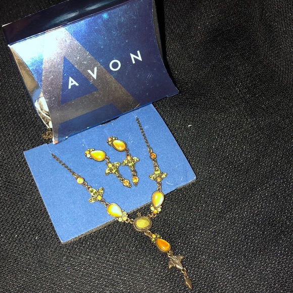 Jewelry | Vintage Avon Set Green And Topaz Colored | Poshmark